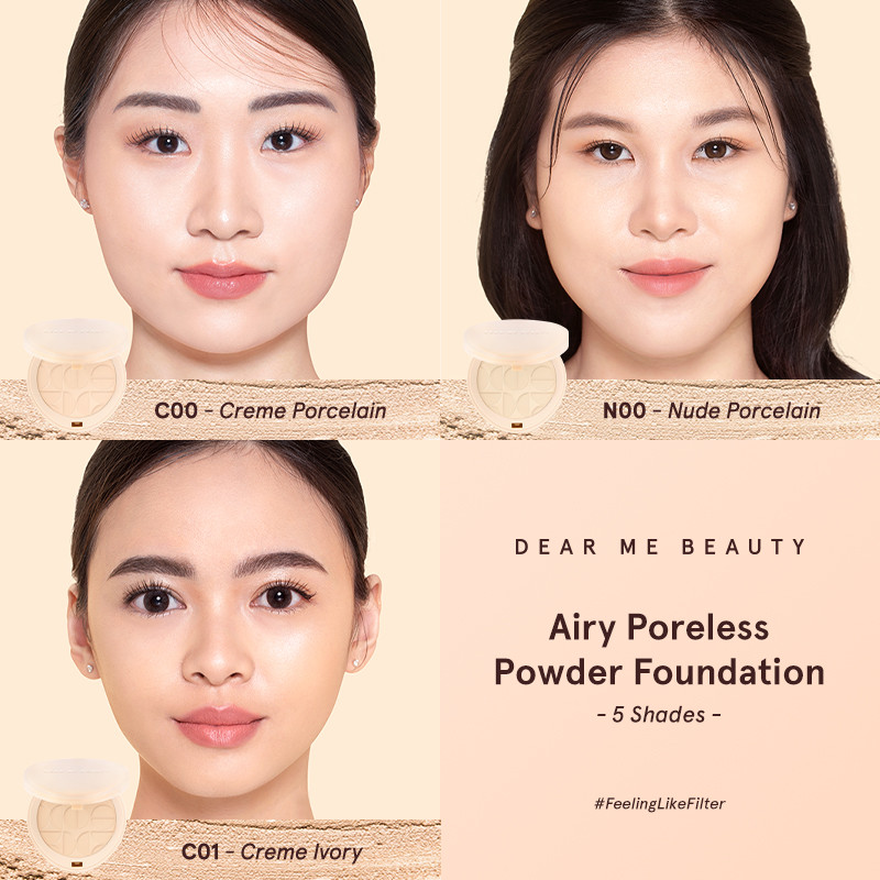 PROMO Dear Me Beauty Airy Poreless Powder Foundation FREE ONGKIR