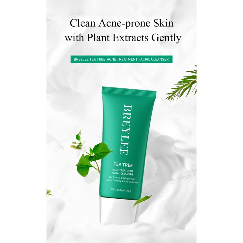PROMO Breylee Tea Tree Acne Treatment Facial Cleanser FREE ONGKIR