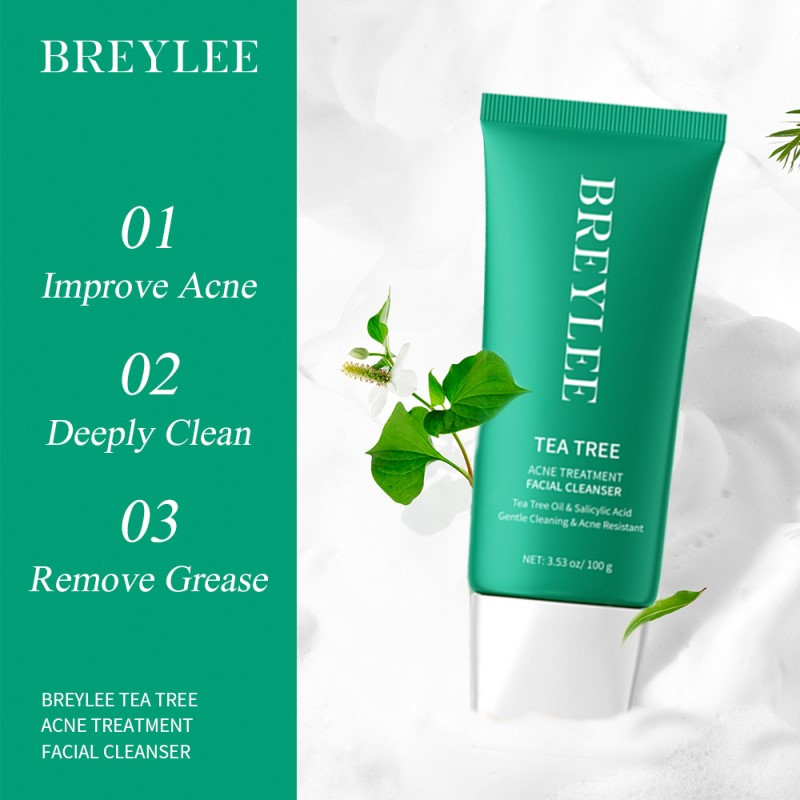 PROMO Breylee Tea Tree Acne Treatment Facial Cleanser FREE ONGKIR