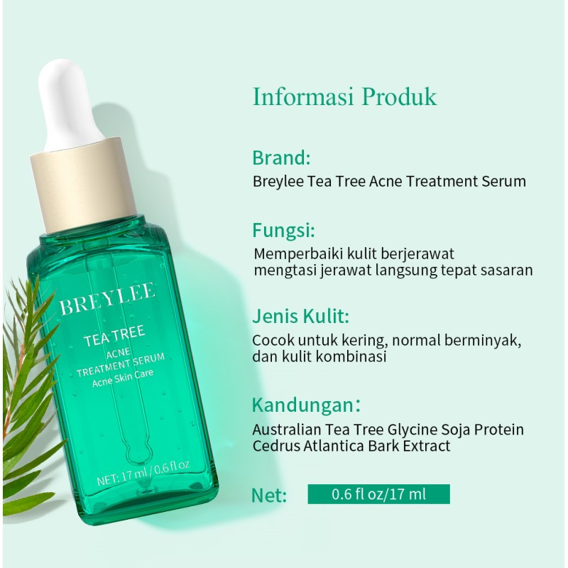 PROMO Breylee Tea Tree Acne Treatment Serum FREE ONGKIR