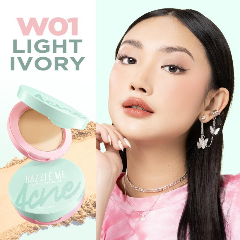 PROMO Dazzle Me Acne Armor Flawless Flex Compact Powder FREE ONGKIR