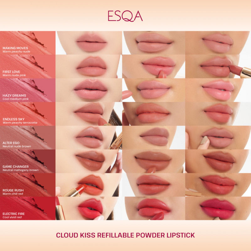 PROMO Esqa Cloud Kiss Refillable Powder Lipstick FREE ONGKIR