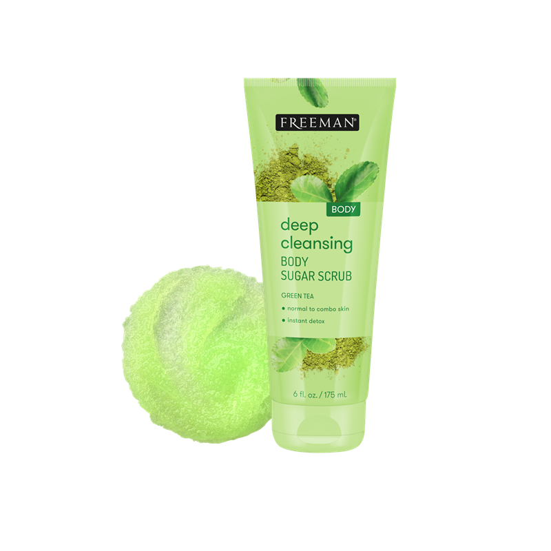 PROMO Freeman Freeman Deep Cleansing Green Tea Body Sugar Scrub FREE ONGKIR