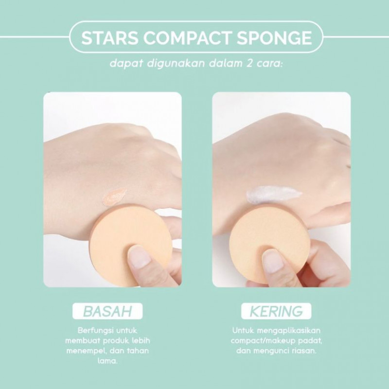 PROMO Glamfix Stars Compact Sponge - Circle FREE ONGKIR