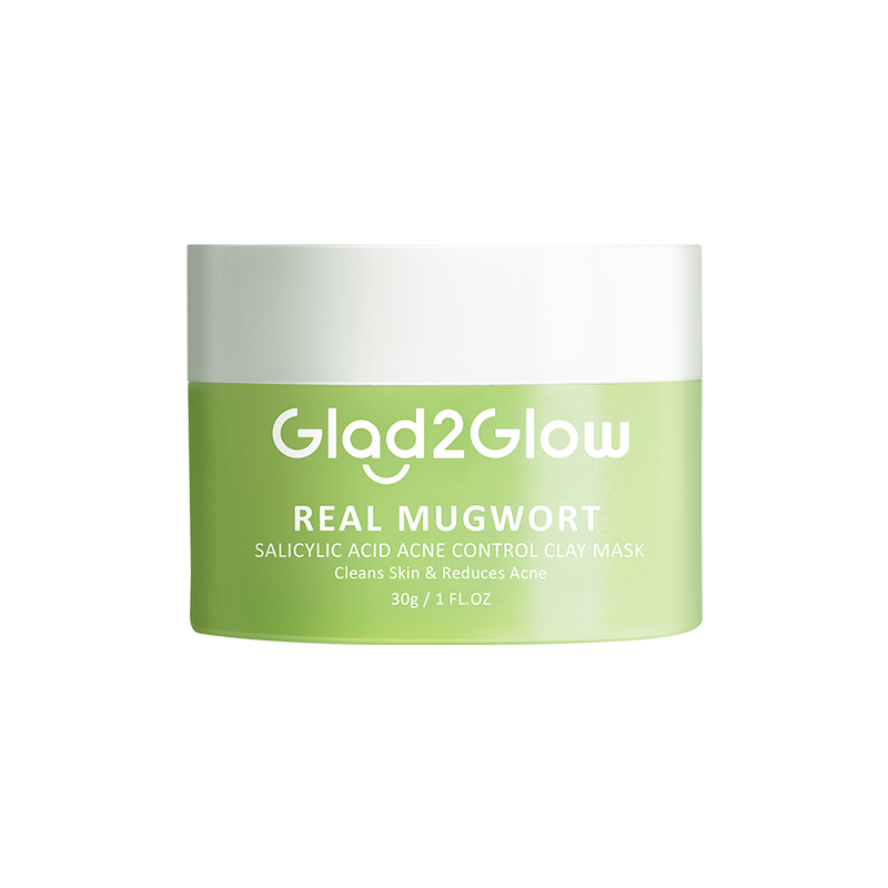 PROMO Glad2glow Real Mugwort Salicylic Acid Acne Control Clay Mask FREE ONGKIR