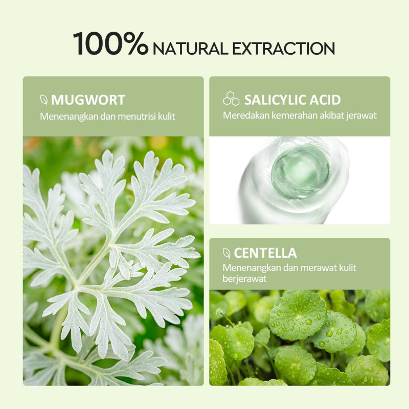 PROMO Glad2glow Real Mugwort Salicylic Acid Acne Control Clay Mask FREE ONGKIR