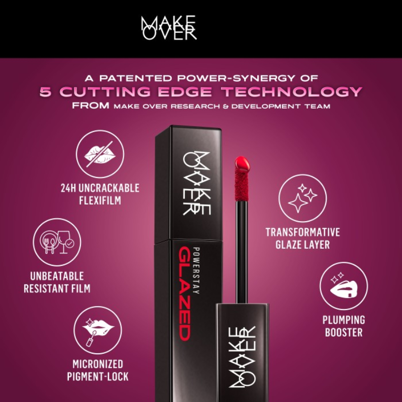 PROMO Make Over Powerstay Glazed Lock Lip Pigment 3 g FREE ONGKIR