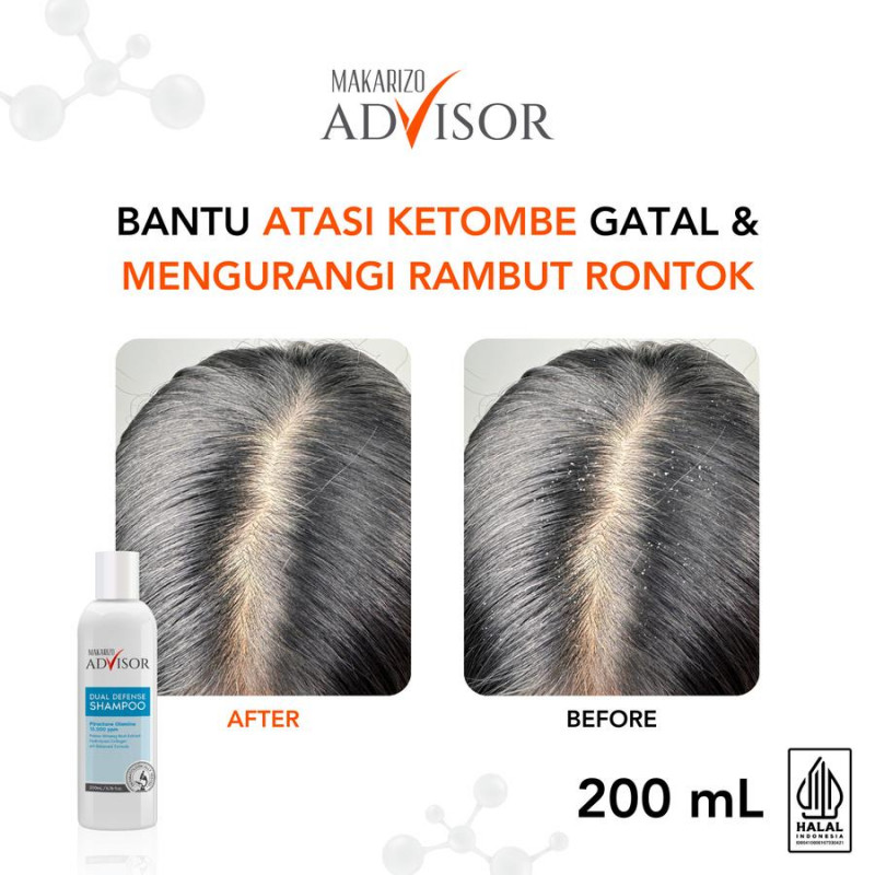 PROMO Makarizo CLINICAL SHAMPOO - Dual Defense Shampoo FREE ONGKIR
