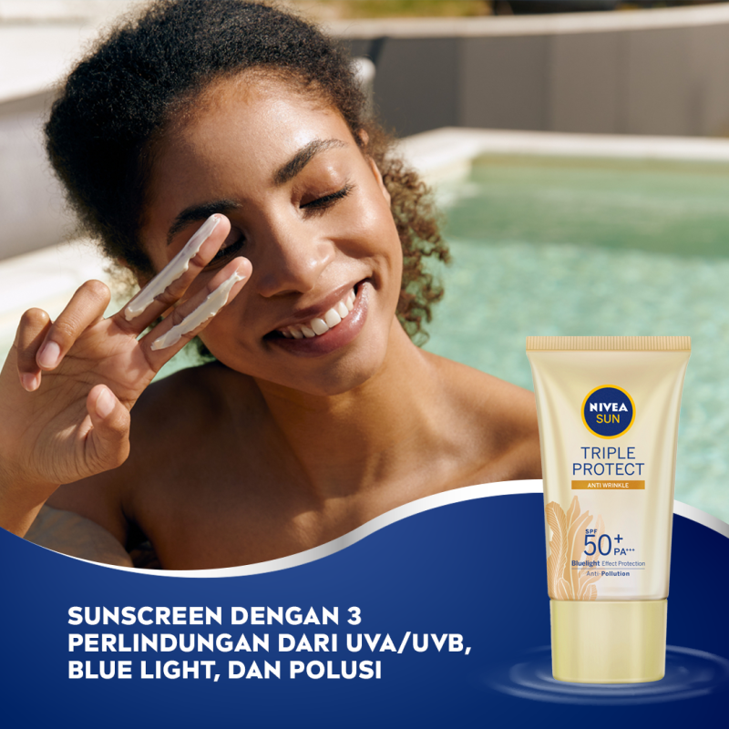 PROMO Nivea SUN Triple Protect Anti Wrinkle SPF50+ PA+++ FREE ONGKIR