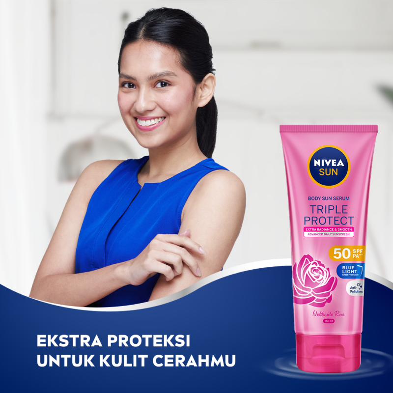 PROMO Nivea SUN Body Serum Triple Protect Extra Radiance & Smooth SPF50 PA+++ FREE ONGKIR