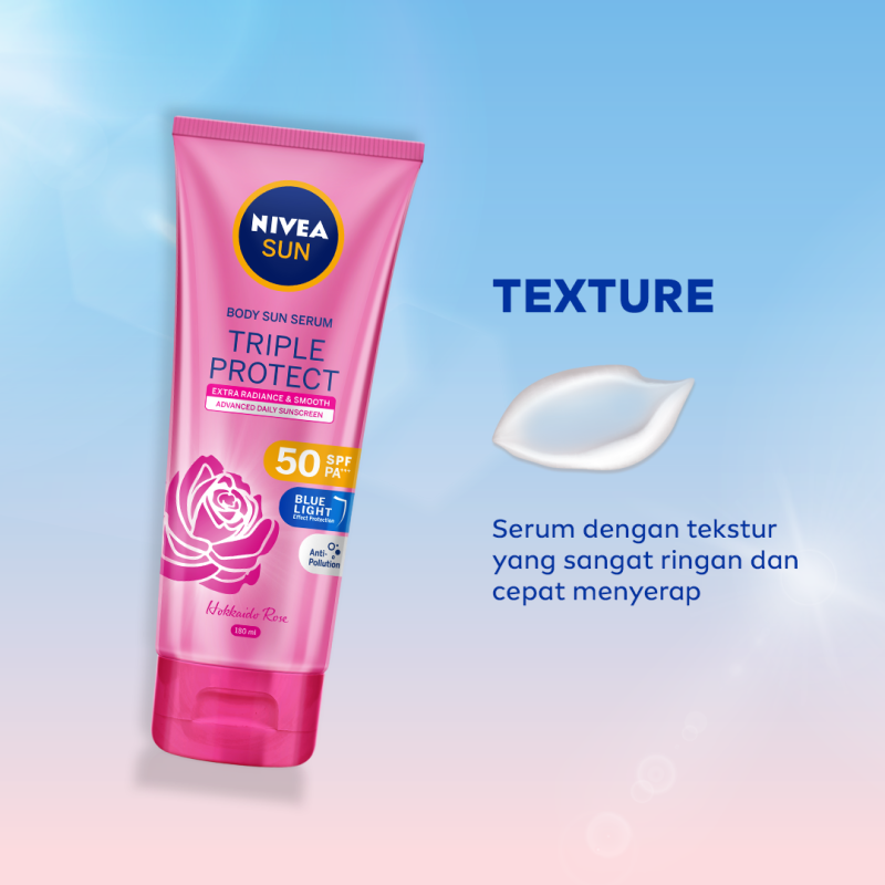 PROMO Nivea SUN Body Serum Triple Protect Extra Radiance & Smooth SPF50 PA+++ FREE ONGKIR