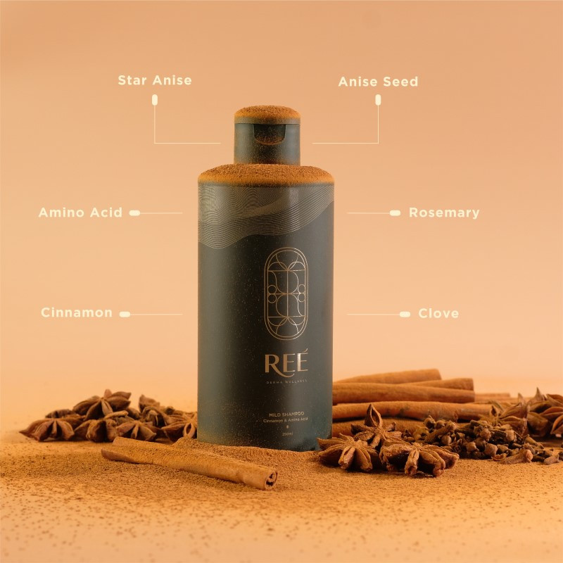 PROMO Ree Derma Cinnamon & Amino Acid Mild Shampoo FREE ONGKIR