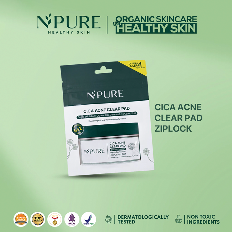 PROMO Npure Cica Acne Clear Pad Ziplock FREE ONGKIR