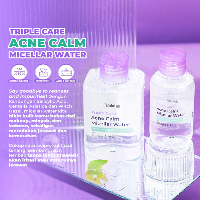 PROMO Facetology Triple Care Acne Calm Micellar Water FREE ONGKIR