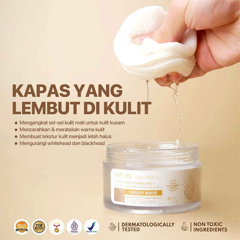 PROMO Npure Licorice Light Up Brightening Pad Ziplock FREE ONGKIR