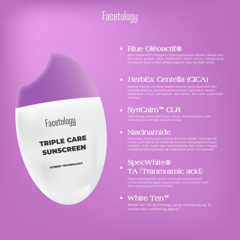 PROMO Facetology Triple Care Sunscreen - Twinpack FREE ONGKIR