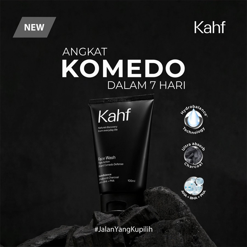PROMO Kahf Triple Action Oil and Comedo Defense Face Wash FREE ONGKIR