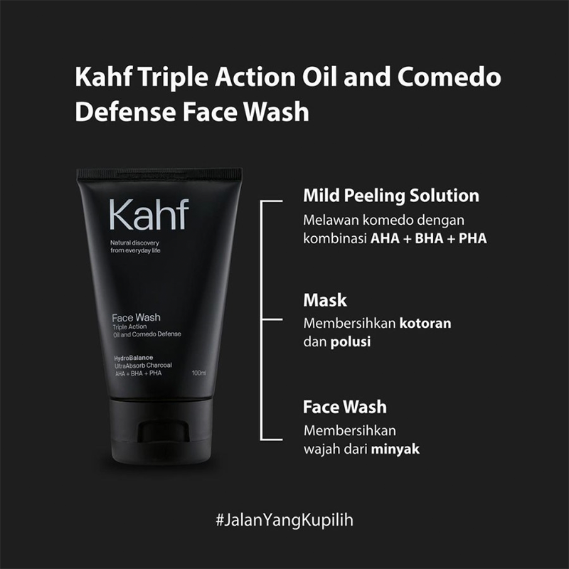 PROMO Kahf Triple Action Oil and Comedo Defense Face Wash FREE ONGKIR