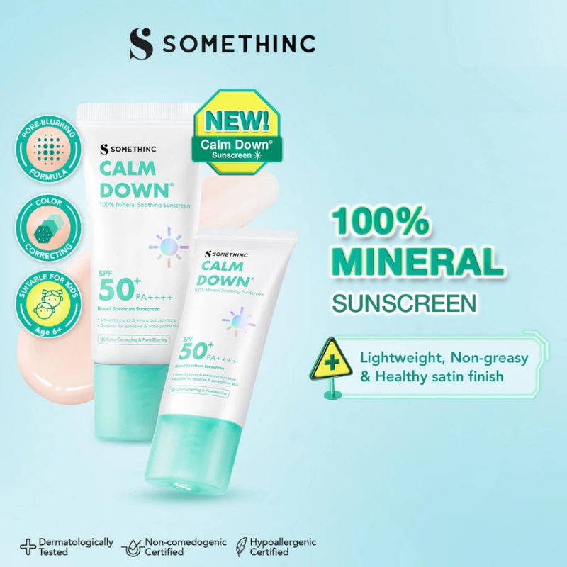 PROMO Somethinc Calm Down 100% Mineral Soothing Sunscreen SPF 50+ PA ...