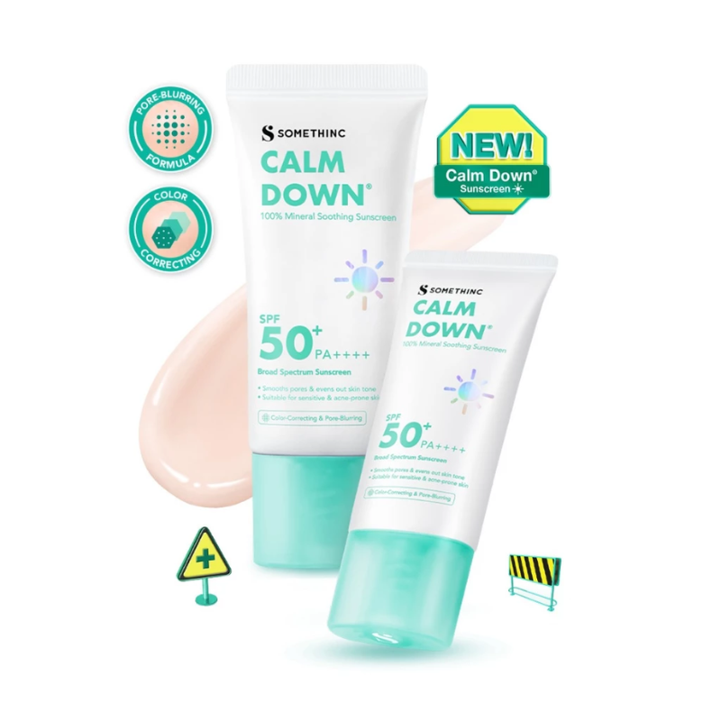 PROMO Somethinc Calm Down 100% Mineral Soothing Sunscreen SPF 50+ PA ...