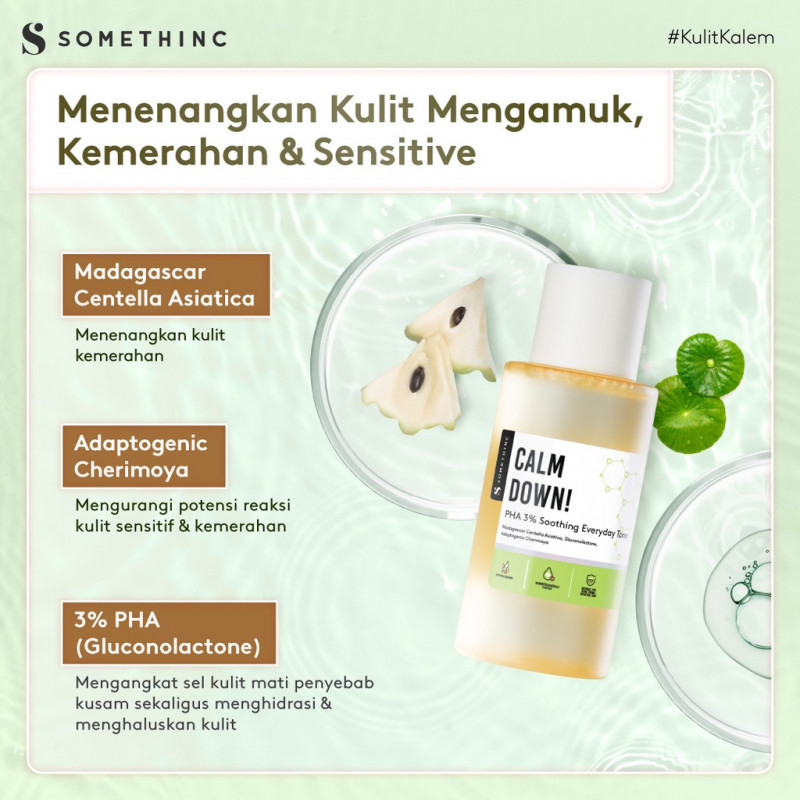 PROMO Somethinc Calm Down! PHA 3% Soothing Everyday Toner FREE ONGKIR