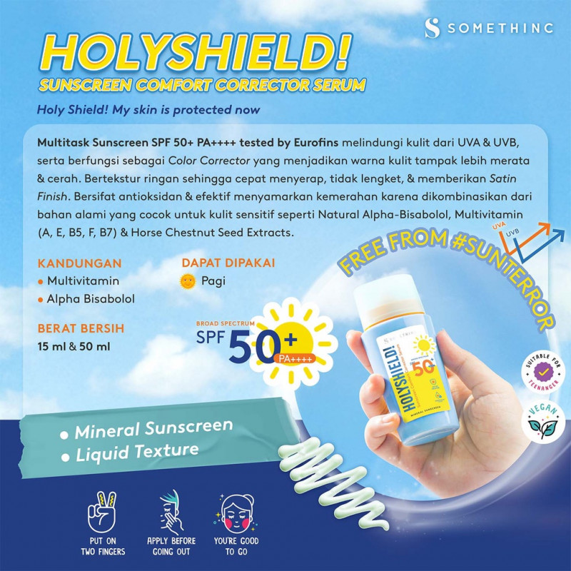 PROMO Somethinc Holyshield! Sunscreen Comfort Corrector Serum SPF 50 ...