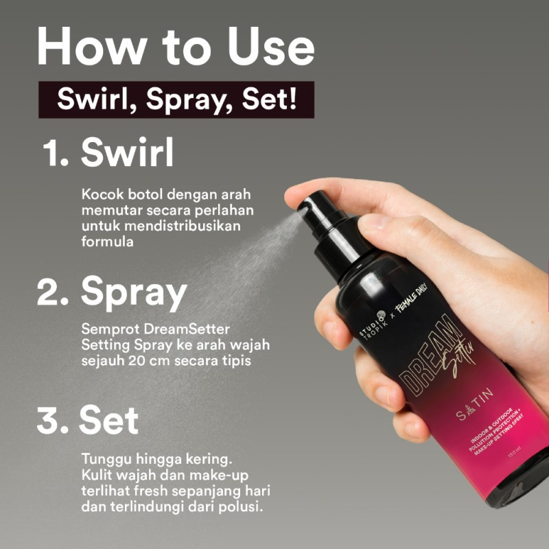 PROMO Studio Tropik DreamSetter Satin Make-up Setting Spray FREE ONGKIR