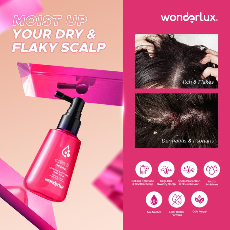 PROMO Wonderlux Calm it Down! Sensitive & Dry Care Scalp Serum FREE ONGKIR