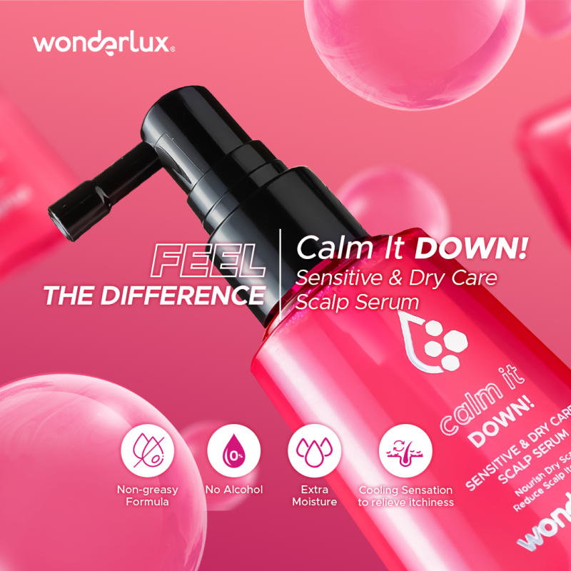 PROMO Wonderlux Calm it Down! Sensitive & Dry Care Scalp Serum FREE ONGKIR