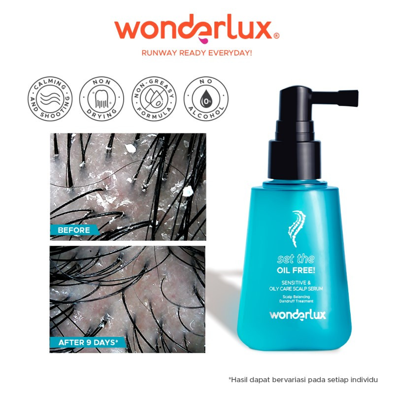 PROMO Wonderlux Set The Oil Free! Sensitive & Oily Care Scalp Serum ...