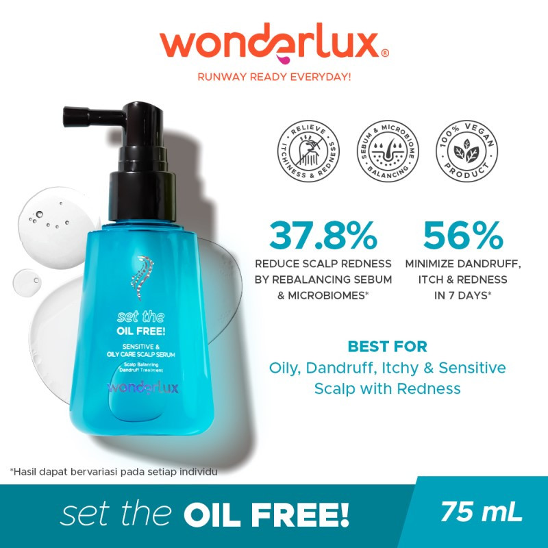 PROMO Wonderlux Set The Oil Free! Sensitive & Oily Care Scalp Serum ...
