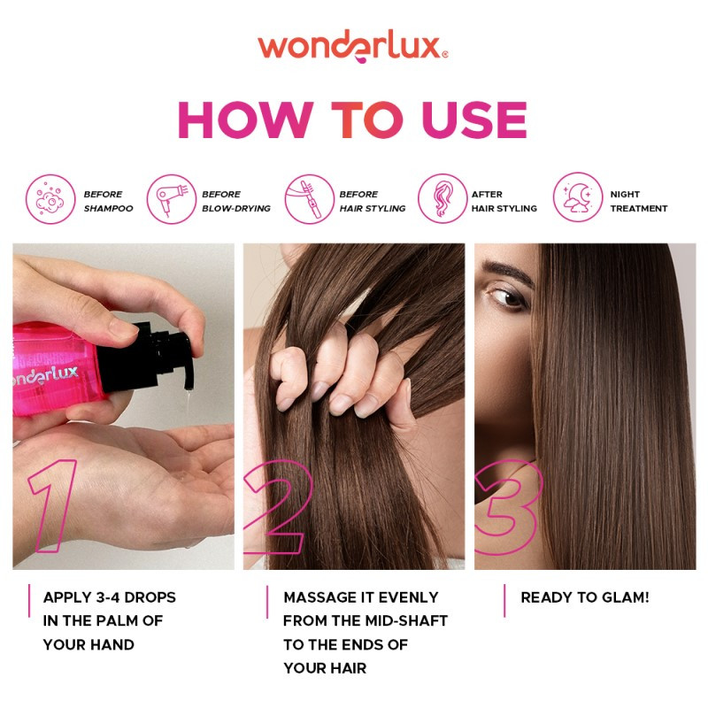 PROMO Wonderlux Instant Showstopper! Hair Perfecting Oil (For Frizzy ...